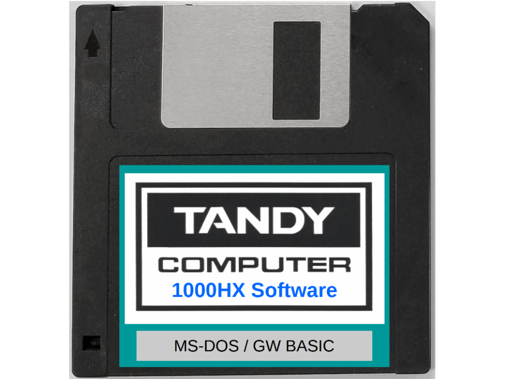 TANDY 1000HX MS-DOS Computer Software 3.5 Floppy Diskette - TANDYCOM